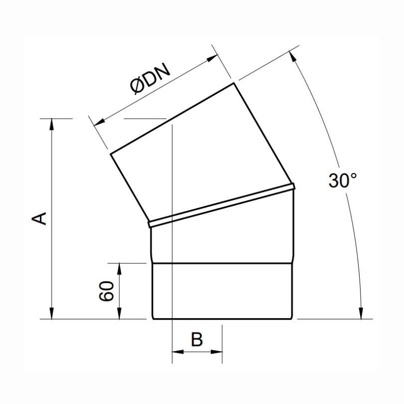 Codo A 30 º Exoleña Premium Pared Simple - Envío Gratis