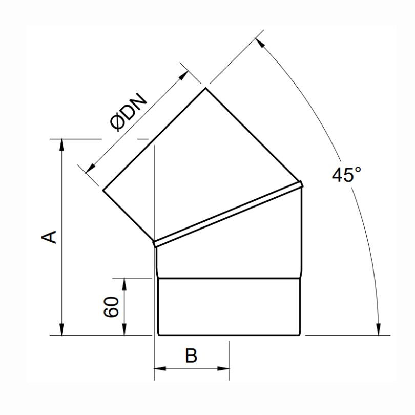 Codo A 45 º Exoleña Premium Pared Simple - Envío Gratis